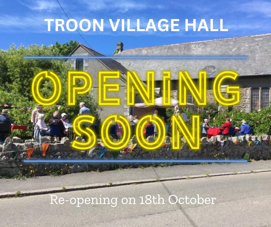 Opening 18th October – Troon Village Hall